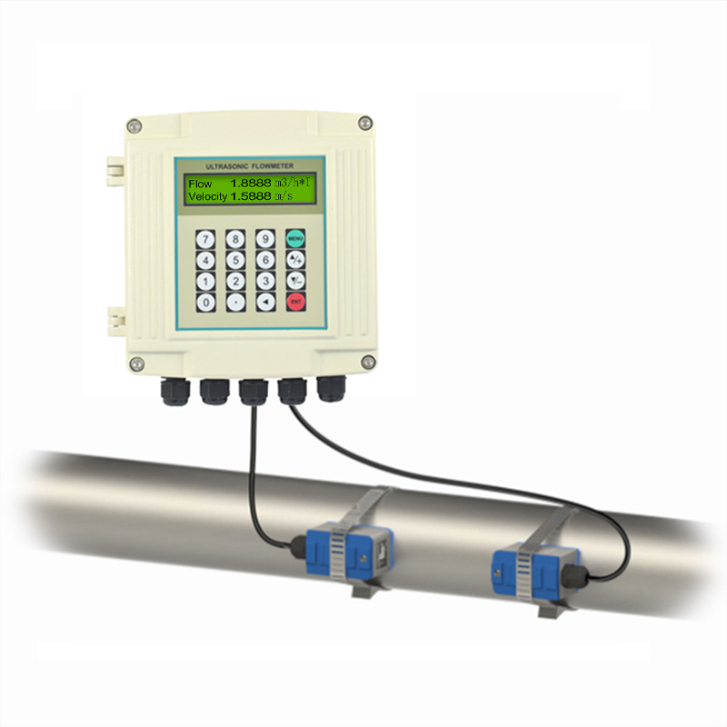 Wall mounted ultrasonic flowmeter, portable clamp on flow meter ...